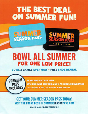 Bowlero Summer Season Pass | Village at Leesburg